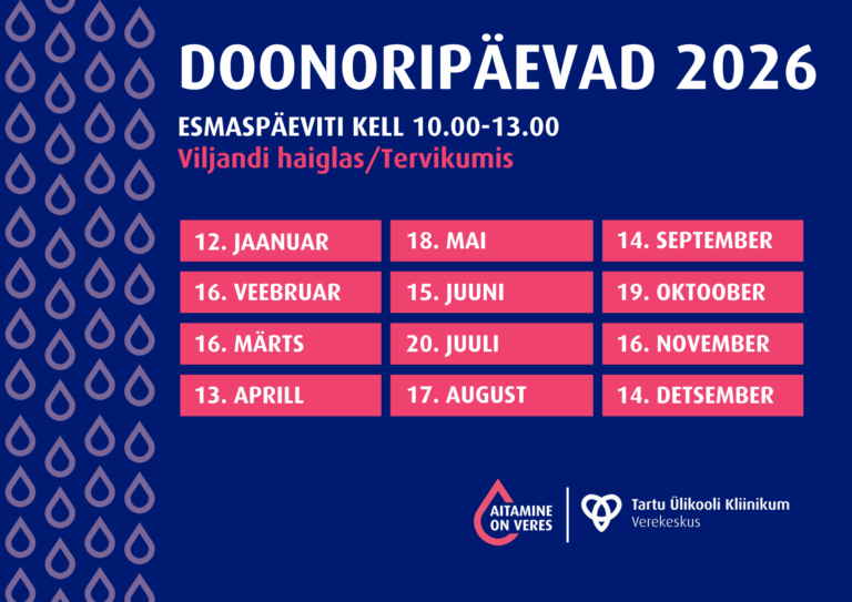 Doonoripäevad Tervikumis 2026 - Viljandi Haigla